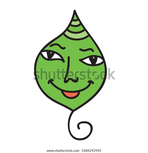 Cute Cartoon Leaf Vector Illustration Stock Vector (Royalty Free ...