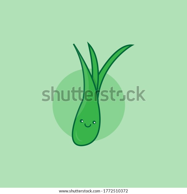 Cute Cartoon Leeks Vektor Design Stock Vector (Royalty Free) 1772510372 ...