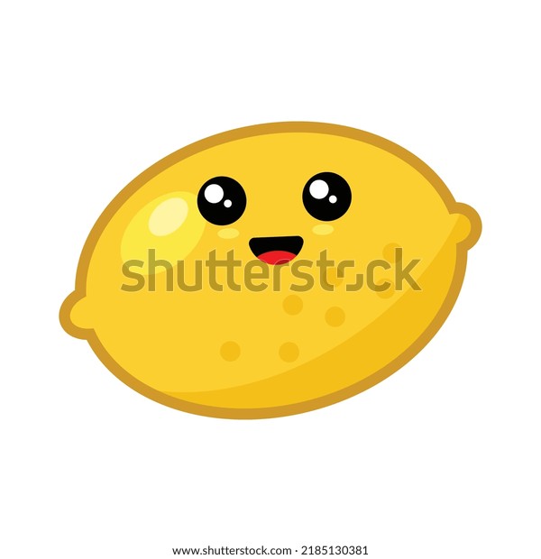 Cute Cartoon Lemon Fruit Vector Illustration Stock Vector (Royalty Free ...