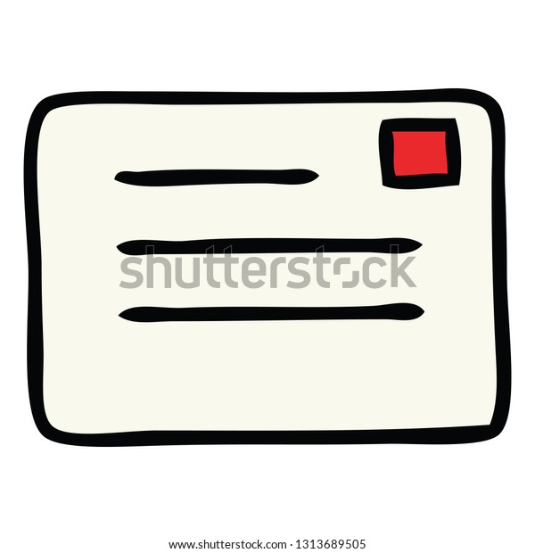 Cute Cartoon Letter Stock Vector (Royalty Free) 1313689505 | Shutterstock