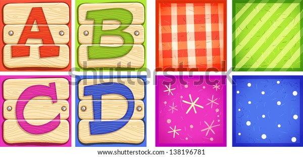 Cute Cartoon Letters Stock Vector (Royalty Free) 138196781 | Shutterstock