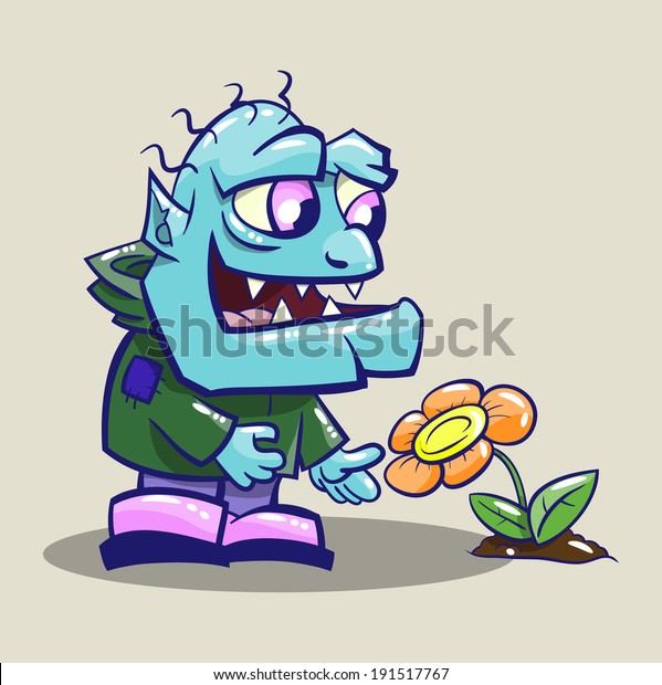 Cute Cartoon Monster Flower: เวกเตอร์สต็อก (ปลอดค่าลิขสิทธิ์) 191517767 ...