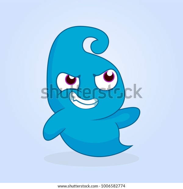 Cute Cartoon Monster Proud Ghost Illustration Stock Vector (Royalty ...