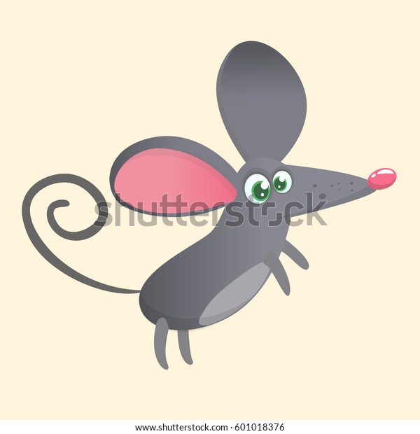 Cute Cartoon Mouse Character Wild Forest: стоковая векторная графика ...
