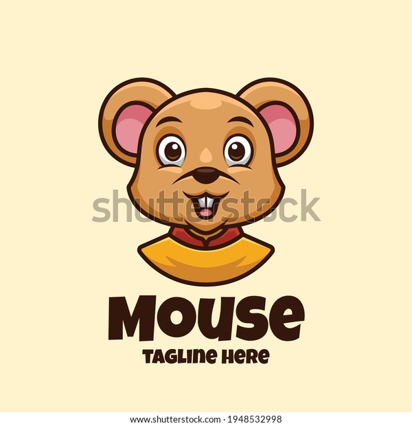 Cute Cartoon Mouse Creatives Animal Logo Stock Vector (Royalty Free ...