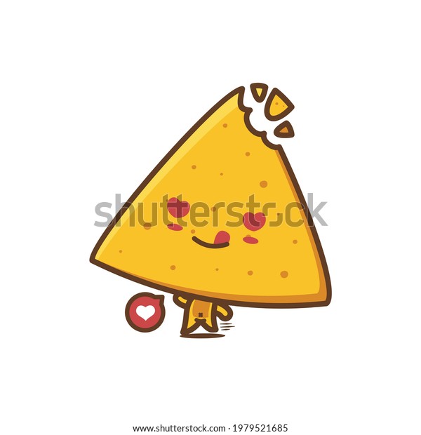 Cute Cartoon Nachos Mascot Vector Illustration Stock Vector (Royalty ...