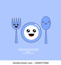 Cute Cartoon Object Drawing Set Funny Stock Vector (Royalty Free ...