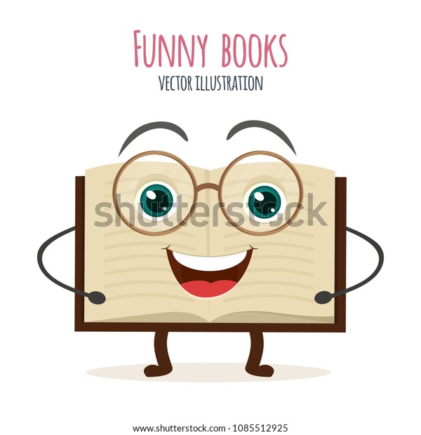 Cute Cartoon Open Book Character Smiling Stock Vector (Royalty Free ...