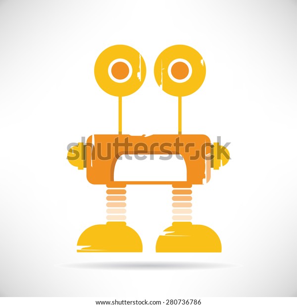 Cute Cartoon Robot Monster Stock Vector (Royalty Free) 280736786 ...