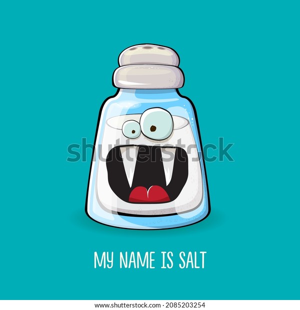 Cute Cartoon Salt Shaker Smiling Faces Stock Vector (Royalty Free ...