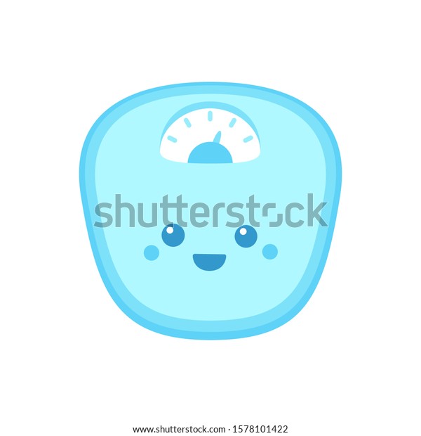Cute Cartoon Scales Icon Vector Illustration Stock Vector (Royalty Free ...
