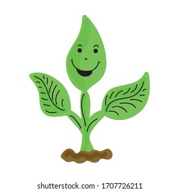 Cute Cartoon Sprout Vector Illustration Stock Vector (Royalty Free ...