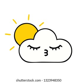 Cute Cartoon Sunshine Cloud Stock Vector (Royalty Free) 1323948350 ...