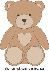 Vintage Cartoon Teddy Bear Illustration Distorted Stock Vector (Royalty ...