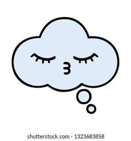 Cute Cartoon Thought Bubble Stock Vector (Royalty Free) 1323683858 ...