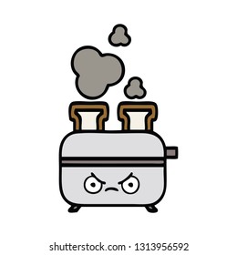 Cute Cartoon Toaster Stock Vector (Royalty Free) 1313956592 | Shutterstock
