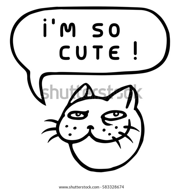 Im Cute Cartoon Tom Cat Head Stock Vector (Royalty Free) 583328674 ...