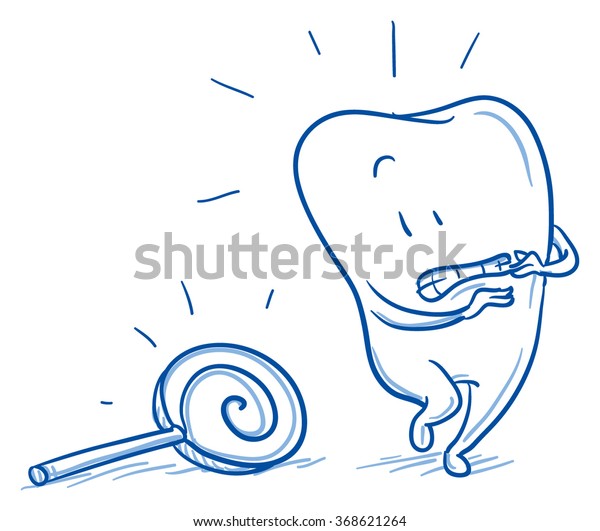 Cute Cartoon Tooth Being Afraid Candy 库存矢量图（免版税）368621264 | Shutterstock