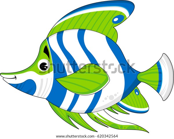 Cute Cartoon Tropical Fish Stock Vector (Royalty Free) 620342564 ...