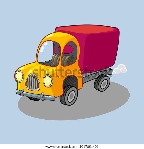Cute Cartoon Truck Vector Illustrations Stock Vector (Royalty Free ...