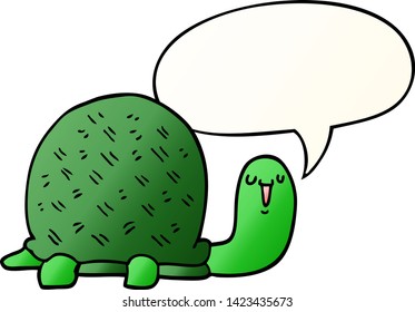 Cute Cartoon Turtle Speech Bubble Smooth Stock Illustration 1462606115