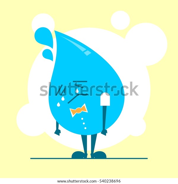 Cute Cartoon Water Character Set Stock Vector (Royalty Free) 540238696 ...