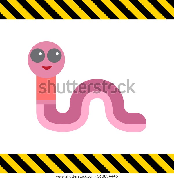 Cute Cartoon Worm Icon Stock Vector (Royalty Free) 363894446 | Shutterstock