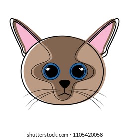 Cute Cat Avatar Sketch Stock Vector (Royalty Free) 1105420058 ...