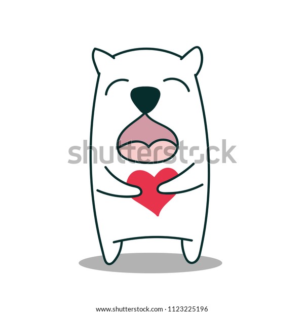 Cute Cat Character Winking Smiling Love Stock Vector (Royalty Free ...