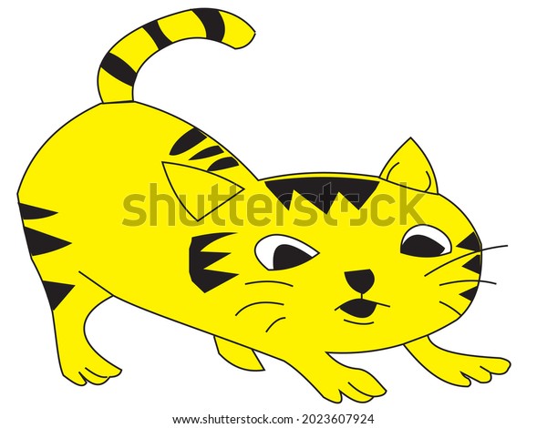 Cute Cat Fierce Cat Cool Cat Stock Vector (Royalty Free) 2023607924 ...