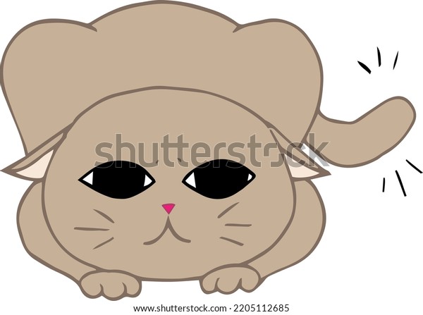 Cute Cat Getting Ready Pose Vector Stock Vector (Royalty Free ...