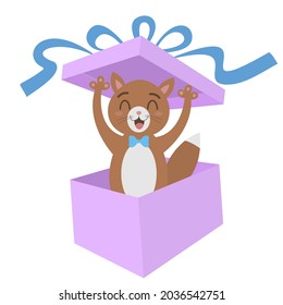 243 Cat jumping out of box Stock Illustrations, Images & Vectors ...