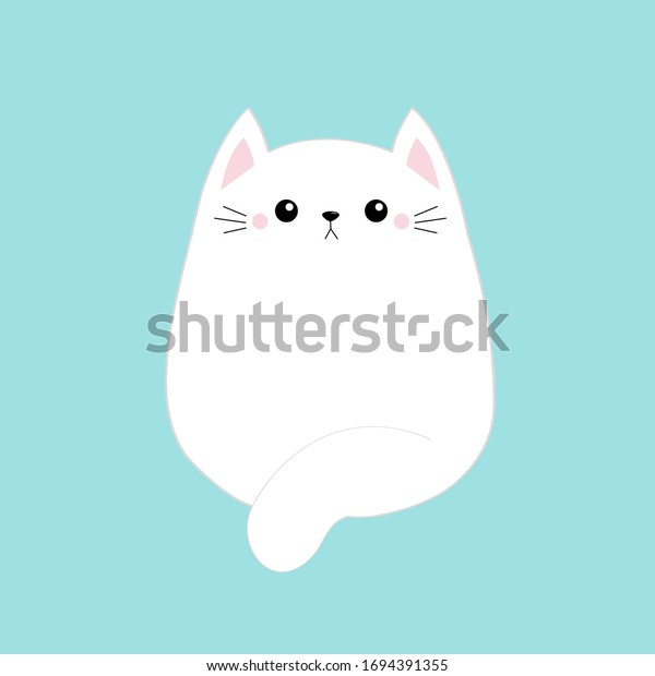 Icône chaton chaton mignonne. Personnage de : image vectorielle de ...