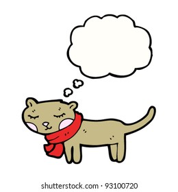 Cute Cat Scarf Cartoon Stock Vector (Royalty Free) 93100720 | Shutterstock