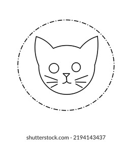 Cute Cat Vektor On White Background Stock Vector (Royalty Free ...