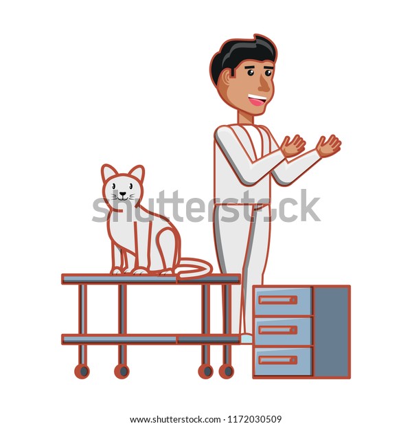 Cute Cat Vet Stock Vector (Royalty Free) 1172030509 | Shutterstock