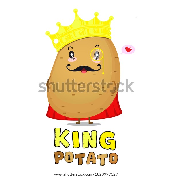 Cute Character King Potato Vector Eps Stock Vector (Royalty Free ...