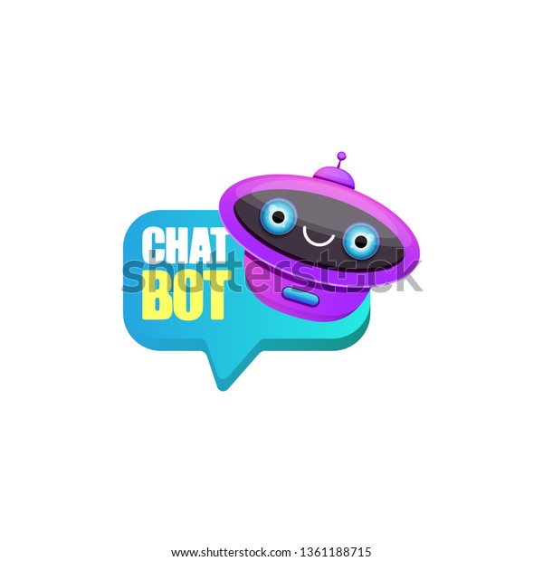 Cute Chatbot Character Intelligent Assistant Speech Stock Vector ...