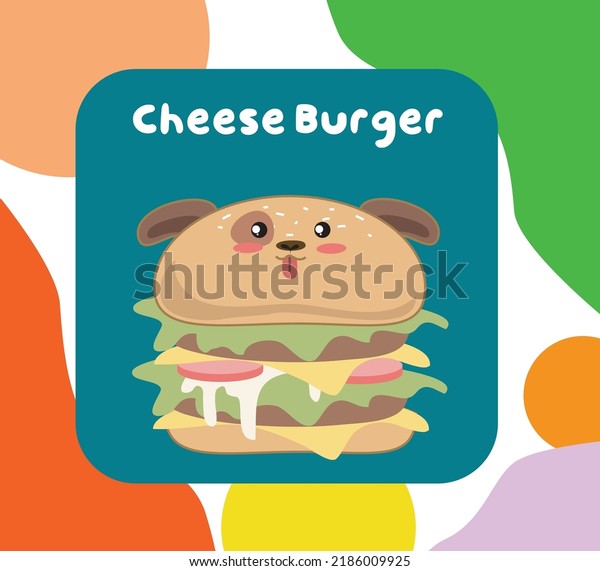 Cute Cheese Burger Flashcard Printable Game: เวกเตอร์สต็อก (ปลอดค่า ...