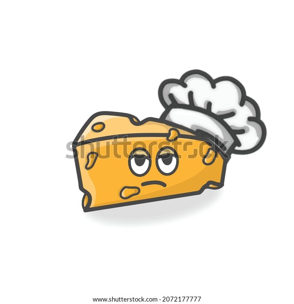 Cute Cheese Character Flat Cartoon Vector Stock Vector (Royalty Free ...