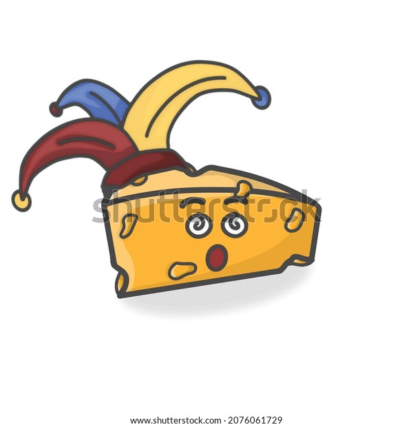 Cute Cheese Character Flat Cartoon Vector Stock Vector (Royalty Free ...