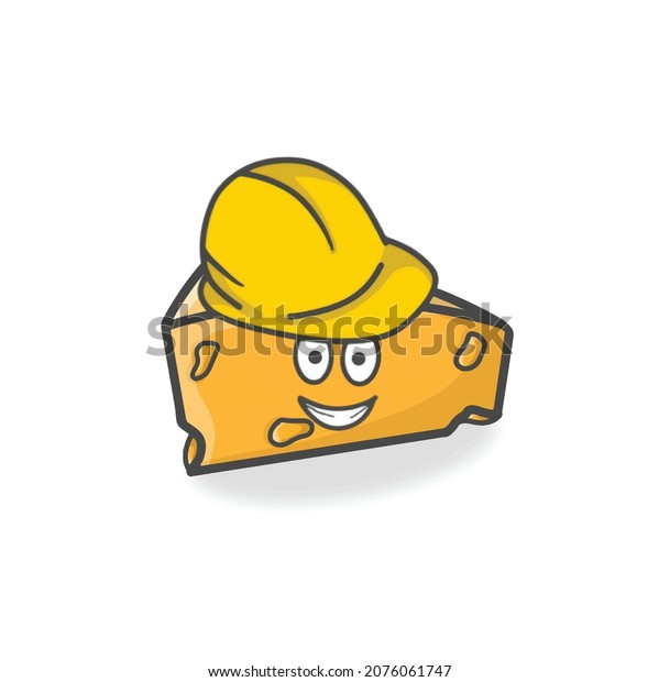Cute Cheese Character Flat Cartoon Vector Stock Vector (Royalty Free ...