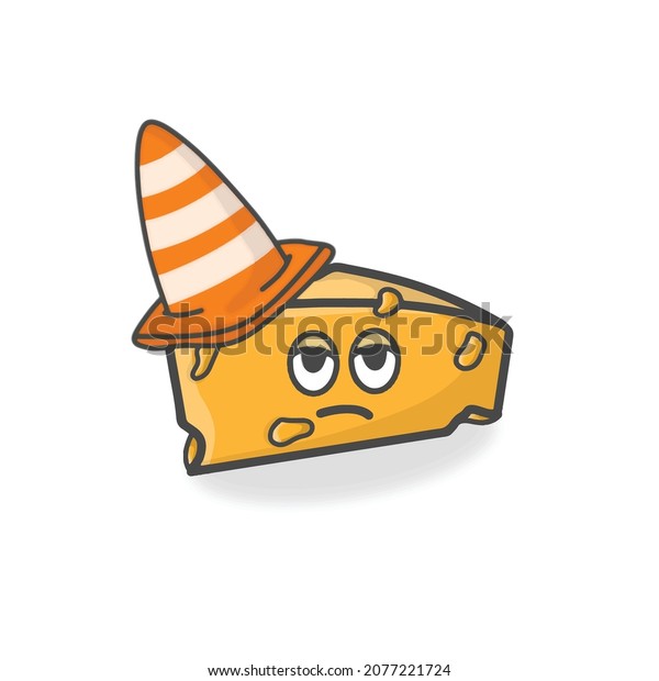 Cute Cheese Character Flat Cartoon Vector Stock Vector (Royalty Free ...