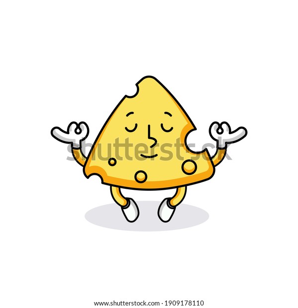 Cute Cheese Mascot Logo Design Stock Vector (Royalty Free) 1909178110 ...