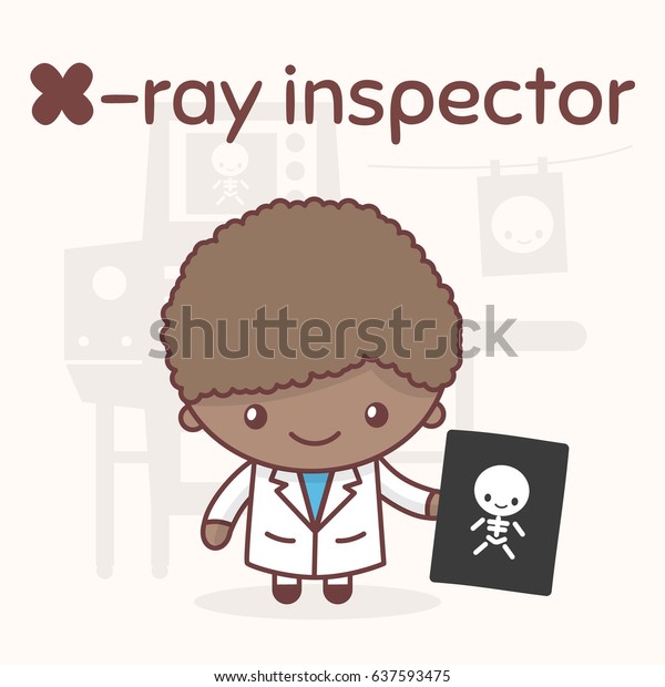 Cute Chibi Kawaii Characters Alphabet Professions 库存矢量图（免版税）637593475 ...