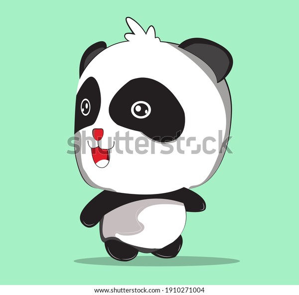 Cute Chibi Panda Cartoon Animal Stock Vector (Royalty Free) 1910271004 ...
