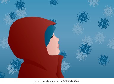 Cute Child Profile Vector Illustration Dressed Stock Vector (Royalty ...