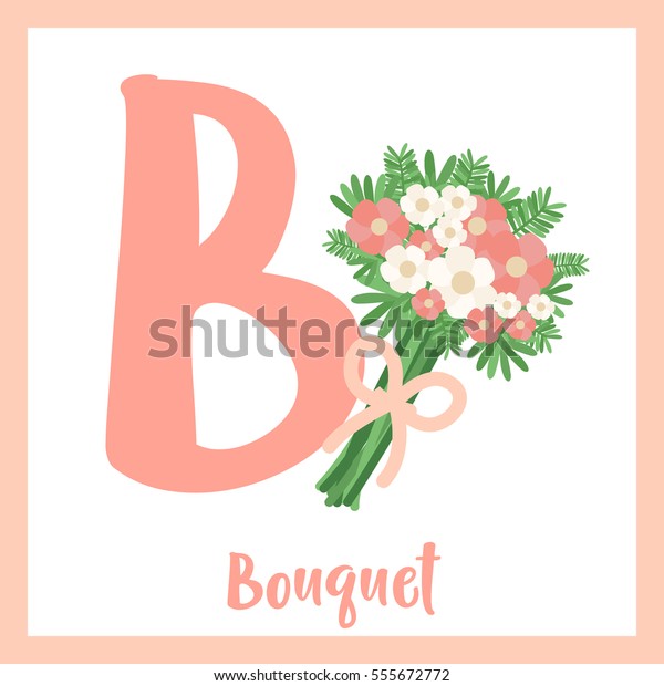 Cute Children Abc Alphabet B Letter Stock Vector (Royalty Free ...