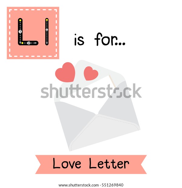 Cute Children Abc Alphabet L Letter Stock Vector (Royalty Free ...