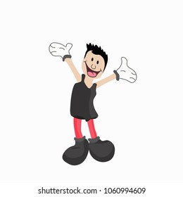 Cute Children Waving Hand Stock Vector (Royalty Free) 1060994609 ...